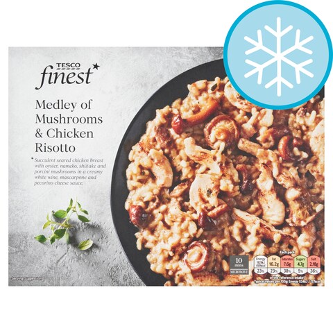 Tesco Finest Medley of Mushrooms & Chicken Risotto 400g - Tesco Groceries