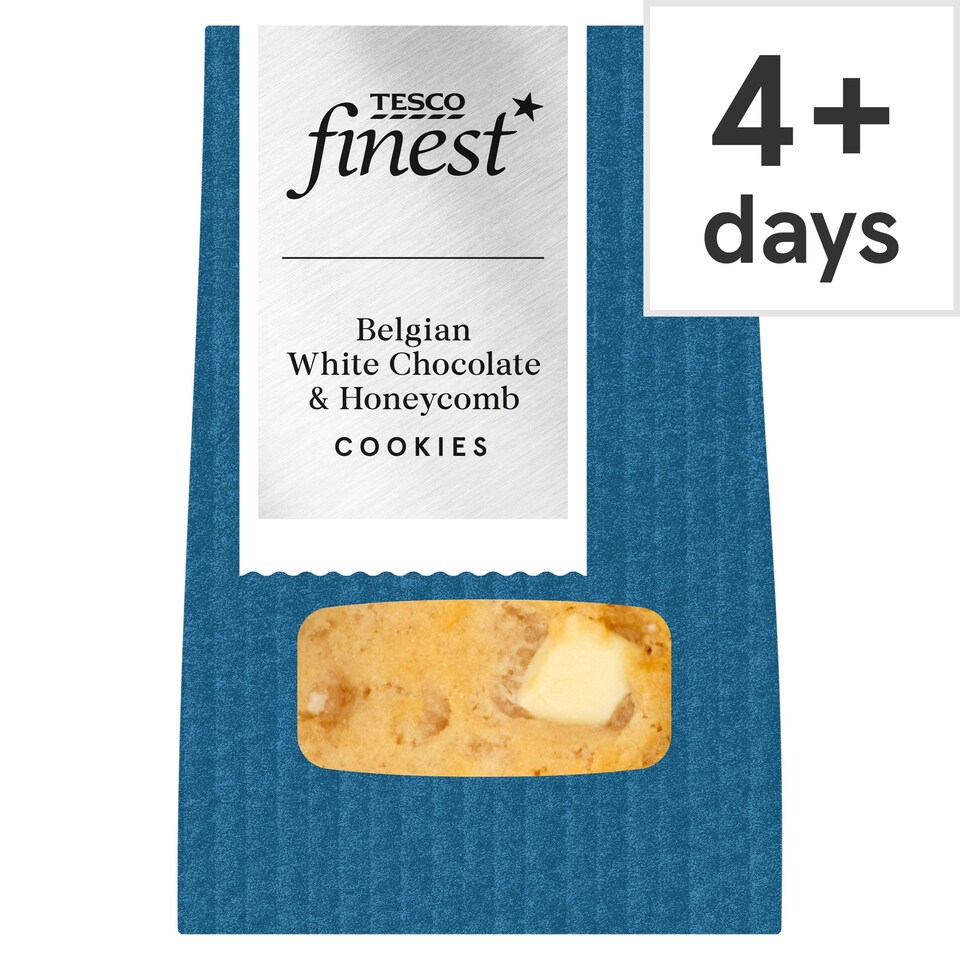 Finest White Chocolate & Honeycomb Cookie 4 Pack - Tesco Groceries