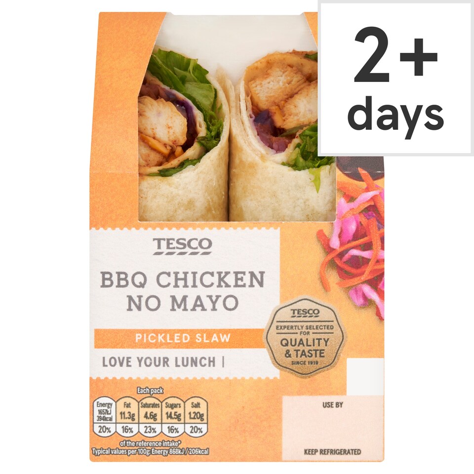 Tesco BBQ Chicken No Mayo Wrap - Tesco Groceries