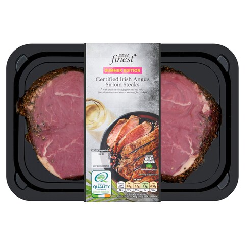 Tesco Finest S/Steaks With Black Pepper And S/Slt 400G - Tesco Groceries
