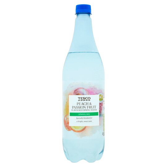 Tesco Peach & Passion Fruit Sparkling Water 1L - Tesco Groceries