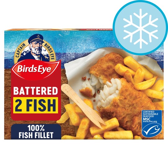 Birds Eye 2 Battered Fish Fillets 200G - Tesco Groceries