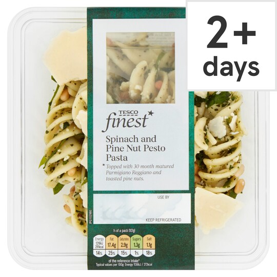 Tesco Finest Spinach Pinenut Pasta 215G - Tesco Groceries