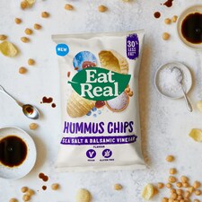 Eat Real Hummus Chips Sea Salt & Balsamic Vinegar 135G - Tesco Groceries