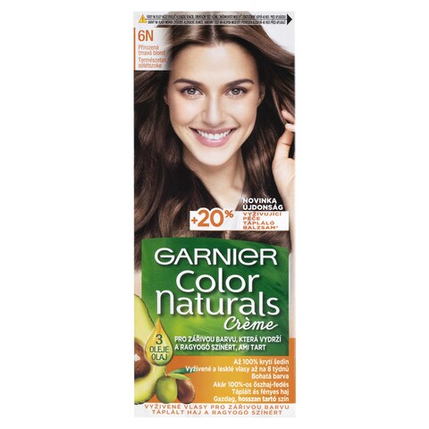 Garnier Color Naturals permanentná farba na vlasy 6 N Prirodzená tmavá ...