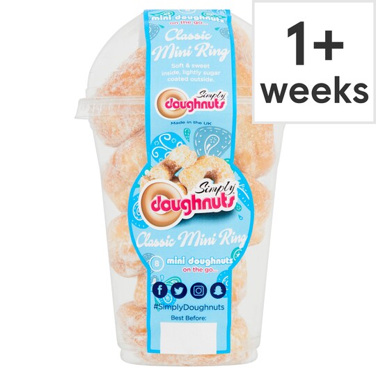 Simply Doughnuts 8 Mini Sugar Ring Doughnuts - Tesco Groceries