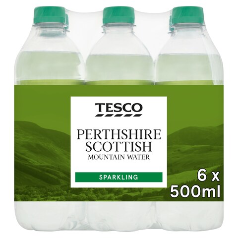 Tesco Perthshire Sparkling Water 6X500ml - Tesco Groceries