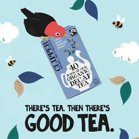 Clipper Fairtrade Organic Decaf Tea 40 Pack 116g - Tesco Groceries