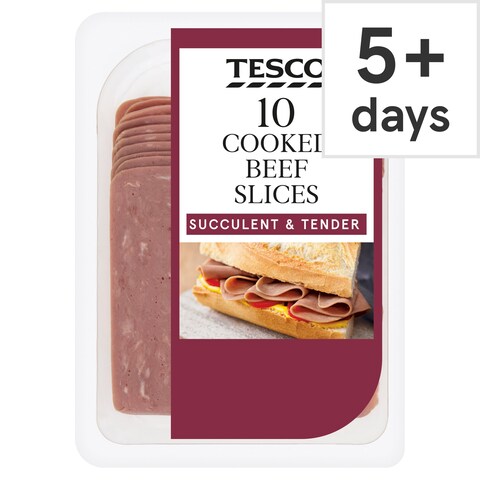 Tesco 10 Cooked Beef Slices 125g - Tesco Groceries
