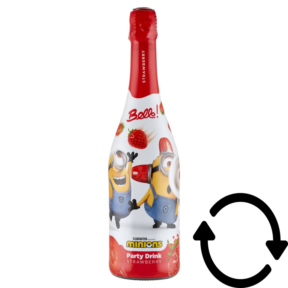 Bello! Minions Party Drink Strawberry Flavored Carbonated Soft Drink ...