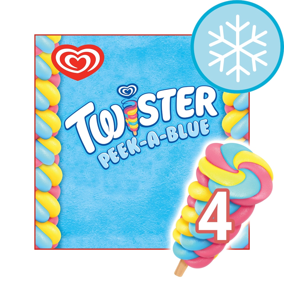 Wall's Twister Peek-A-Blue Ice Lollies 4x70ml - Tesco Groceries