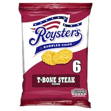 Roysters T-Bone Steak Crisps 6X25.5G - Tesco Groceries