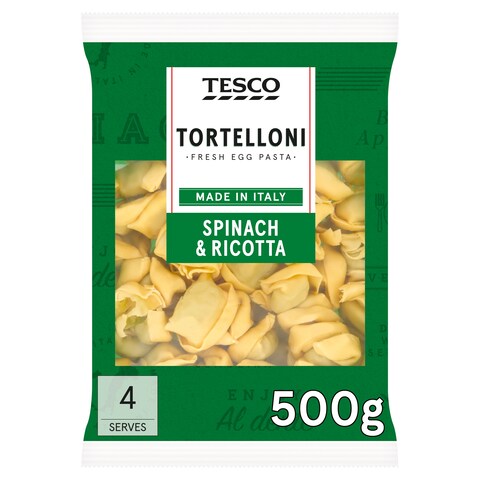 Tesco Spinach & Ricotta Tortelloni 500g - Tesco Groceries