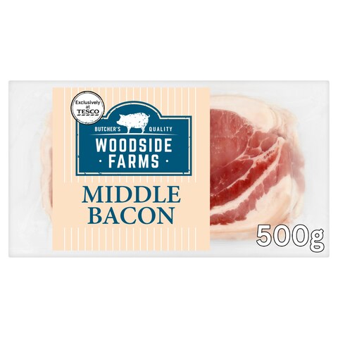 Woodside Farms Middle Bacon 500G - Tesco Groceries