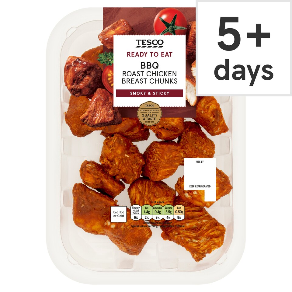 Tesco BBQ Roast Chicken Breast Chunks 180g - Tesco Groceries