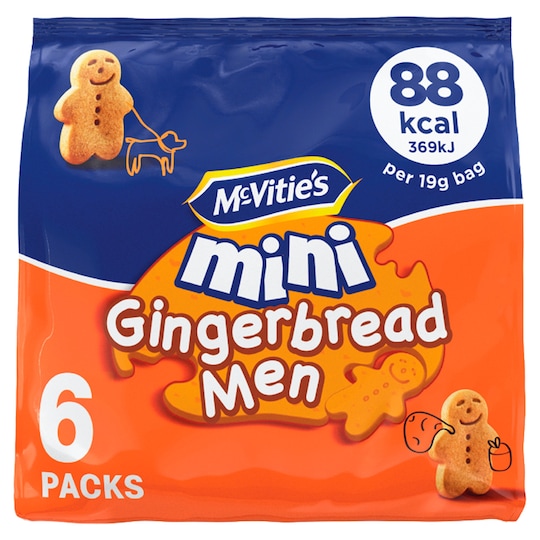 Mcvitie's Mini Gingerbread Men 6X19g - Tesco Groceries