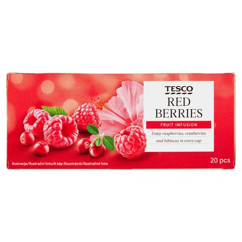Tesco Red Berries Fruit Tea 20 Tea Bags 40 g - Tesco Groceries