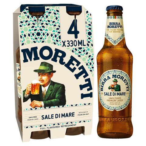 Birra Moretti Sale Di Mare Lager 4x330ml - Tesco Groceries