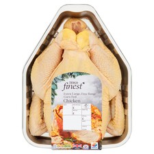 Tesco Finest British Free Range Whole Chicken 1.9kg-2.3kg Serves 6-7 ...
