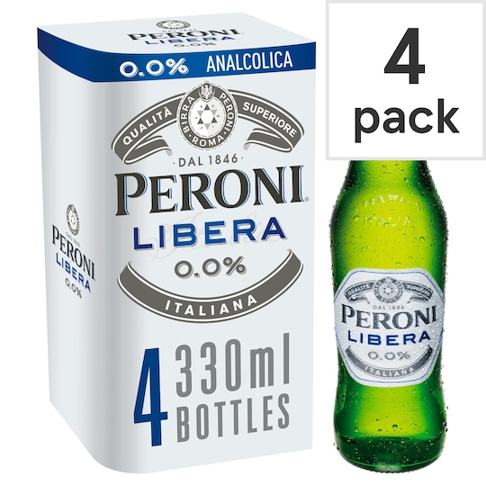 Peroni Libera Alcohol Free 4X330ml Bottle - Tesco Groceries
