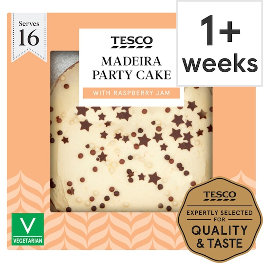 Tesco Madeira Party Cake Each - Tesco Groceries