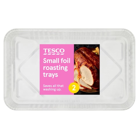 Tesco 2 Small Foil Roasting Trays - Tesco Groceries