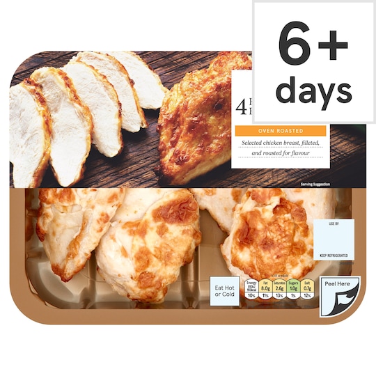 Tesco 4 Ready To Eat Roast Chicken Breasts 485G - Tesco Groceries