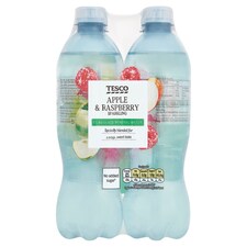 Tesco Apple & Raspberry No Added Sugar Sparkling Water 4X500ml - Tesco ...