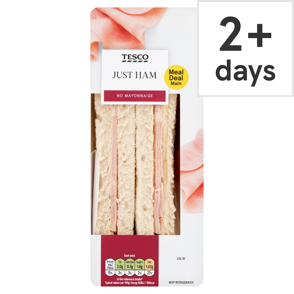 Tesco Just Ham Sandwich 110g - Tesco Groceries