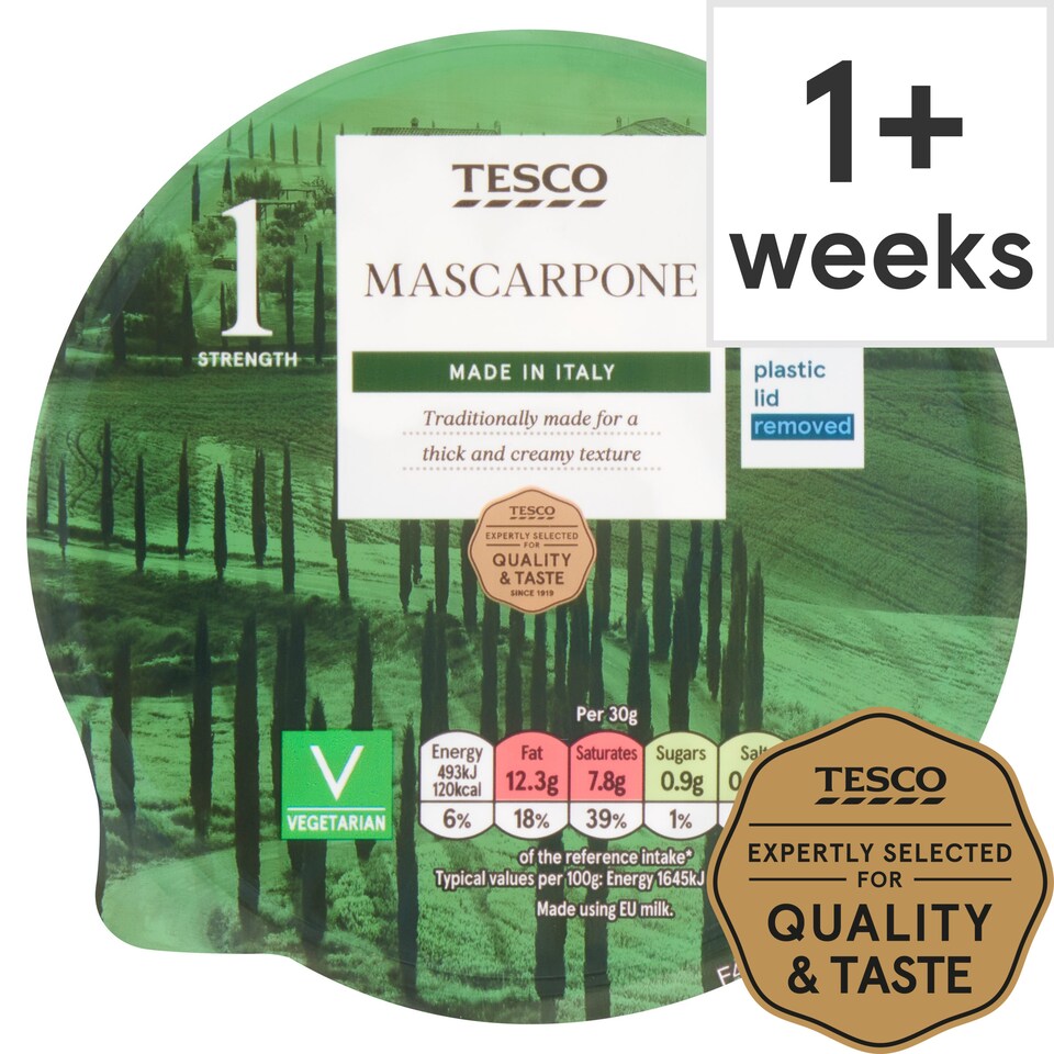Tesco Mascarpone Cheese 250 G - Tesco Groceries