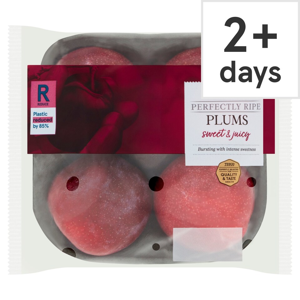 Tesco Perfectly Ripe Plums 325G - Tesco Groceries