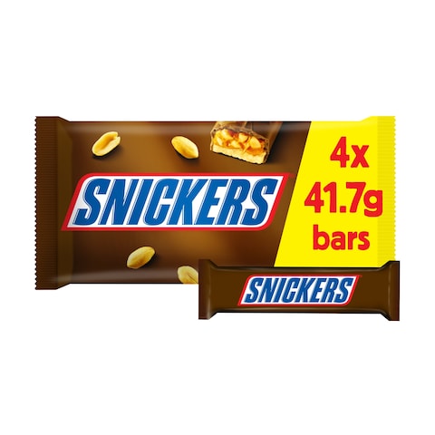 Snickers Milk Chocolate Bars Multipack 4 X 41.7G - Tesco Groceries