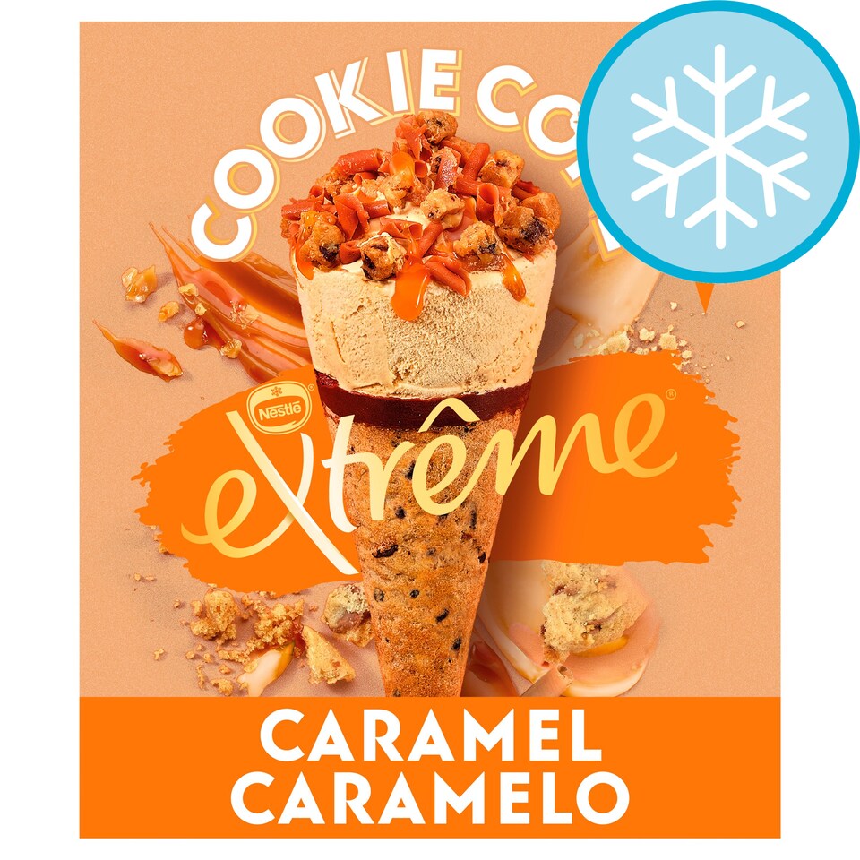 Extreme Cookie Cone Caramel 4X110ml - Tesco Groceries