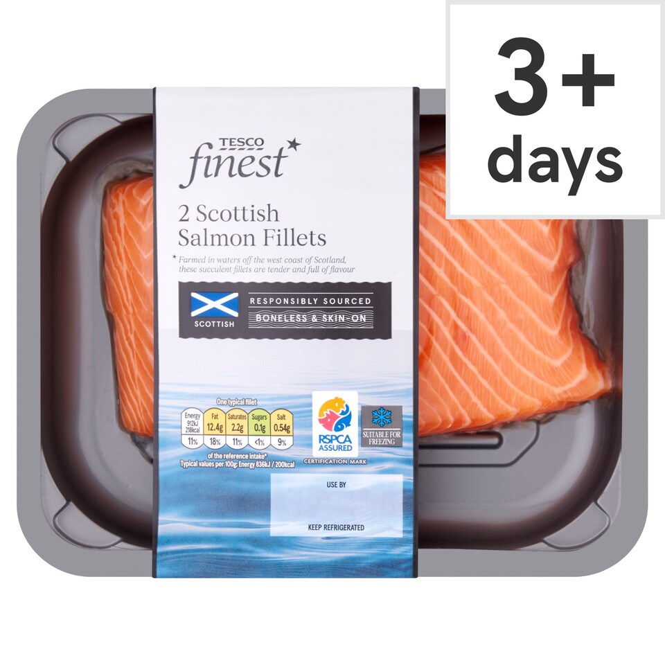 Tesco Finest 2 Scottish Salmon Fillets 260g - Tesco Groceries