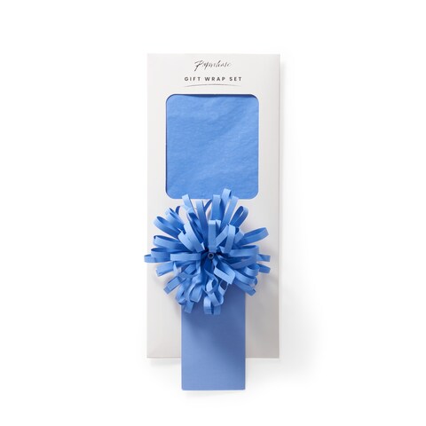 Paperchase Tissue Paper & Bow - Blue - Tesco Groceries