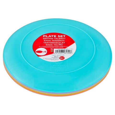 Plate Set 6 pcs - Tesco Groceries
