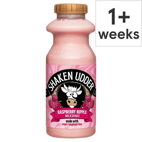 Shaken Udder Raspberry Ripple Milkshake 330ml - Tesco Groceries