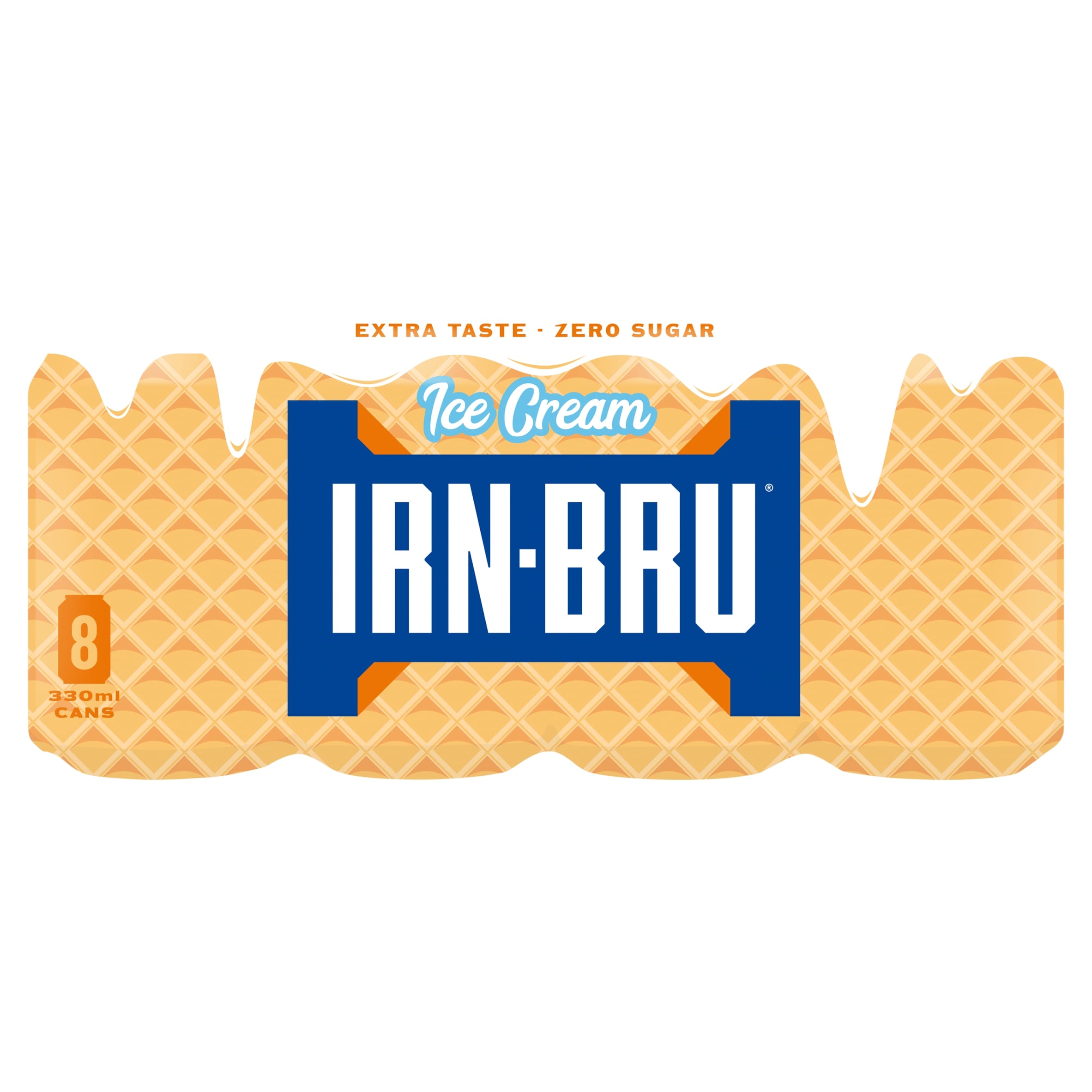 Irn-Bru Ice Cream Zero Sugar Soft Drink Multipack Cans 8x330ml - Tesco ...
