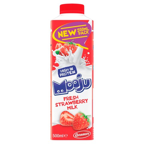 Mooju Strawberry Milk 500Ml - Tesco Groceries