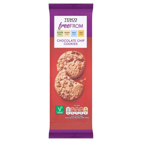 Tesco Free From Chocolate Chip Cookies 145g - Tesco Groceries
