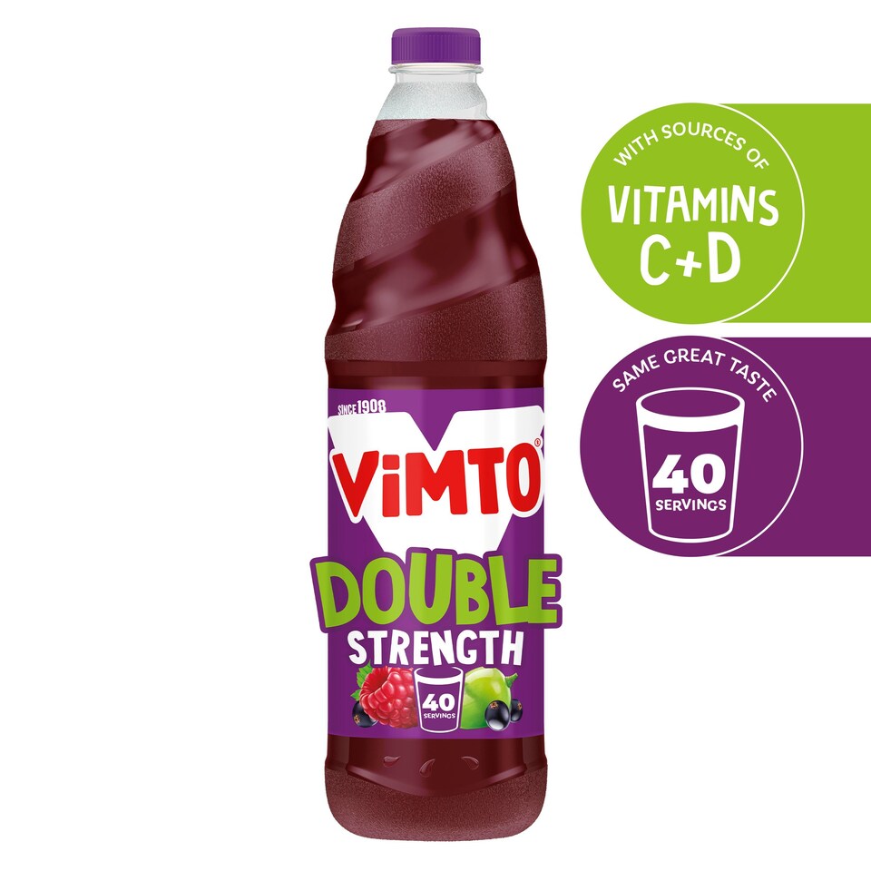 Vimto Original Double Concentrate Squash 1 Litre - Tesco Groceries