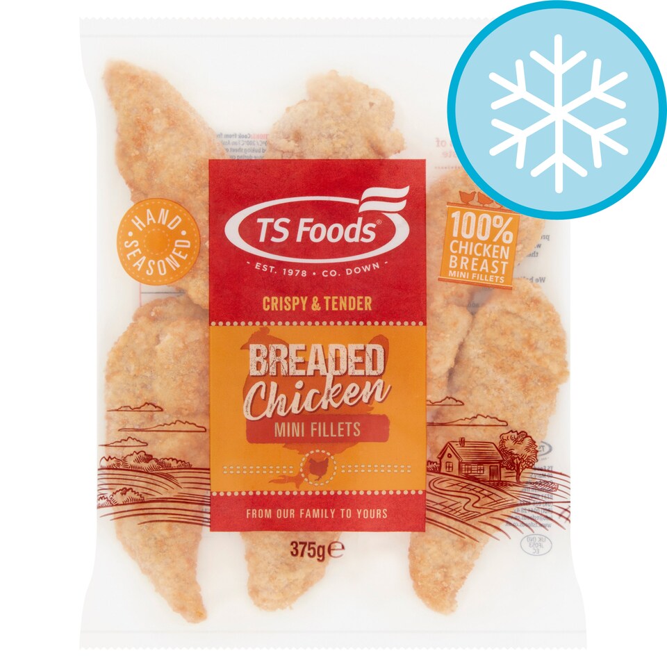 TS Foods Breaded Chicken Mini Fillets 375g - Tesco Groceries