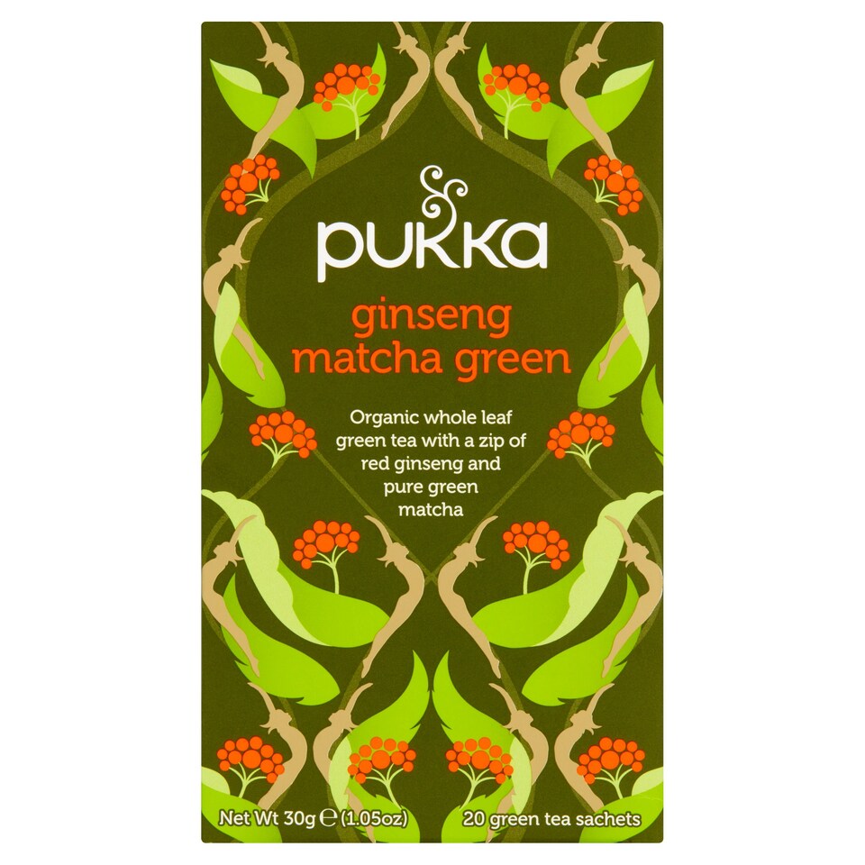 Pukka Organic Ginseng Matcha Green Teabag 30G - Tesco Groceries