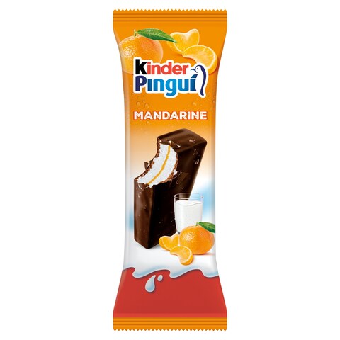 Kinder Pingui Mandarin Sponge Cake Filled with Milk Cream and Mandarin ...