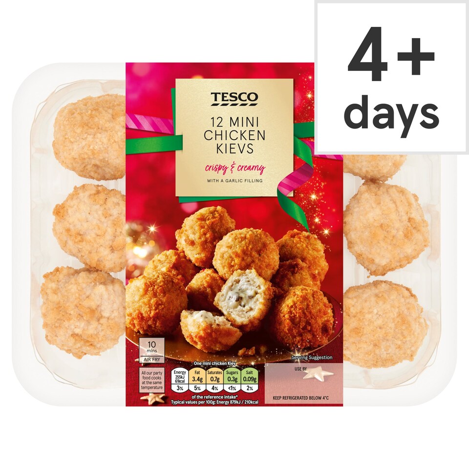 Tesco 12 Mini Chicken Kievs 360G - Tesco Groceries
