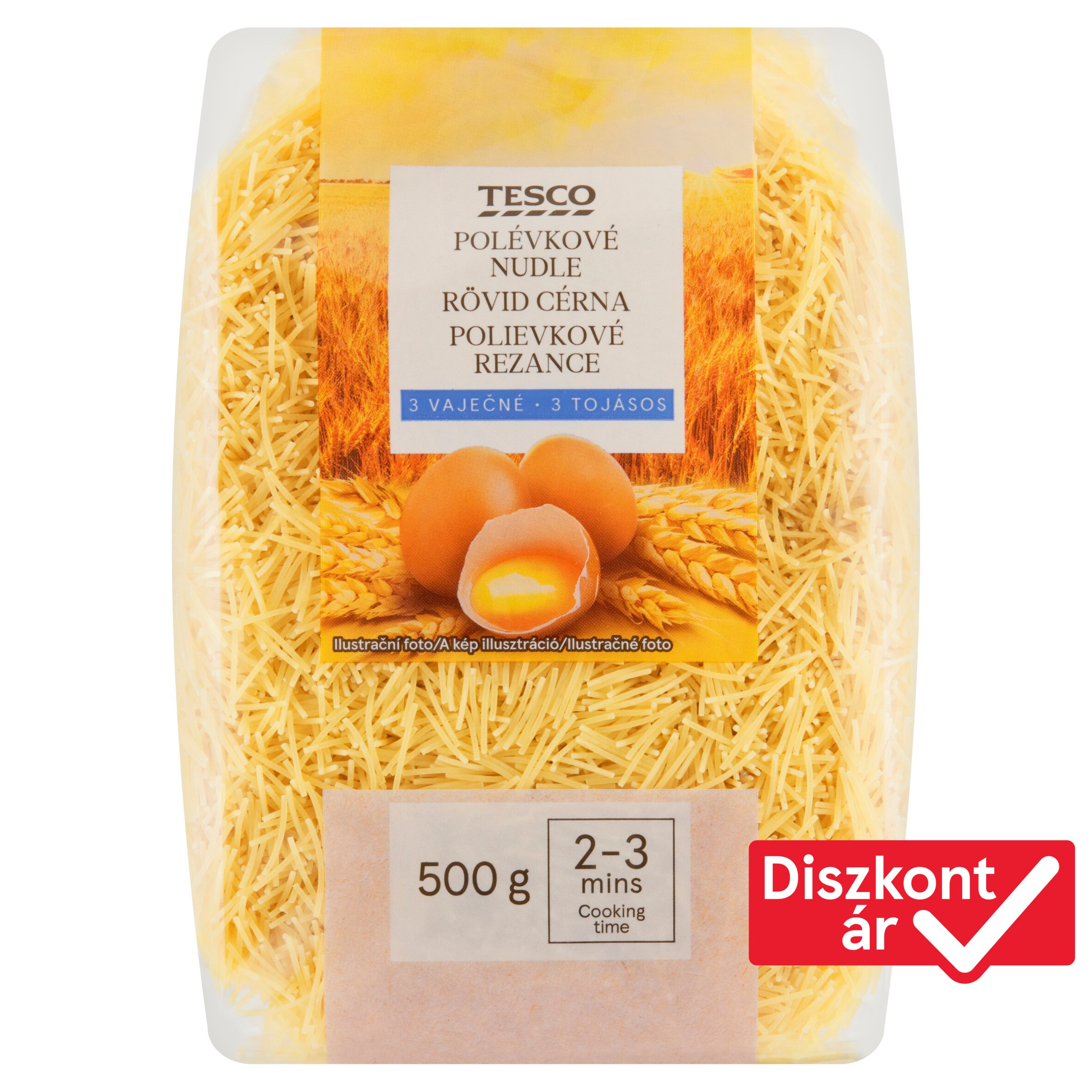 Tesco Short Durum Dry Pasta with 3 Eggs 500 g - Tesco Groceries