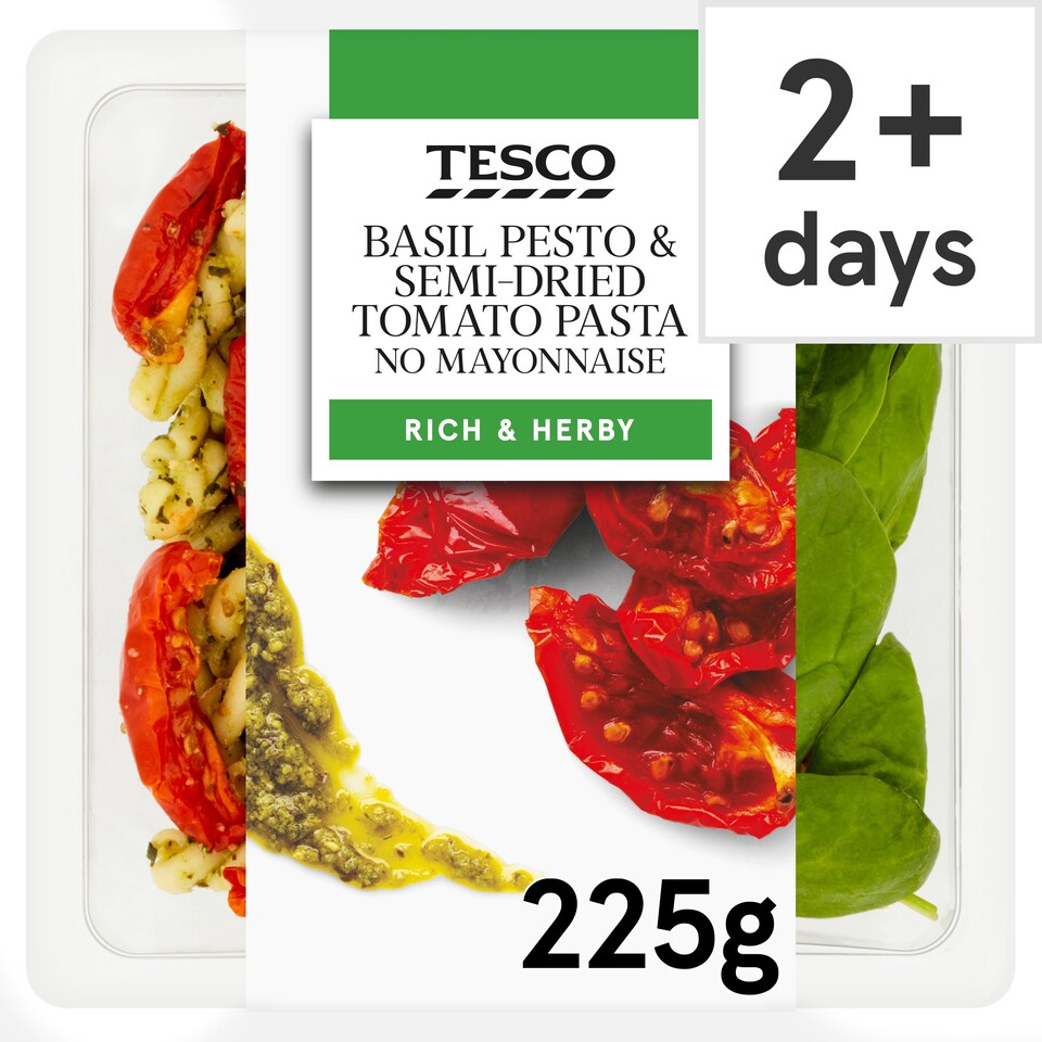 Tesco Pesto Pasta With Semi Dried Tomatoes 225G - Tesco Groceries