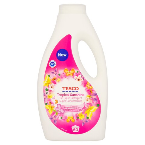 Tesco Tropical Sunshine Bio Liquid Detergent Super Concentrated 60w 1 ...