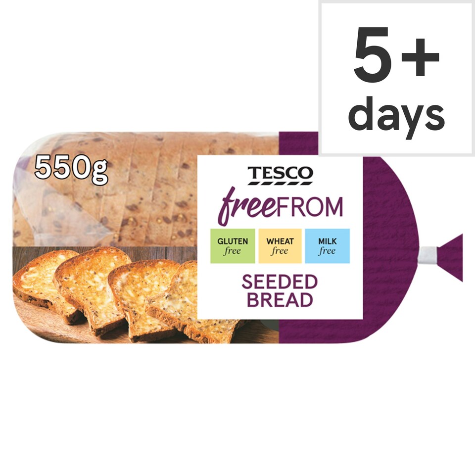 Tesco Free From Sliced Seeded Bread 550G - Tesco Groceries