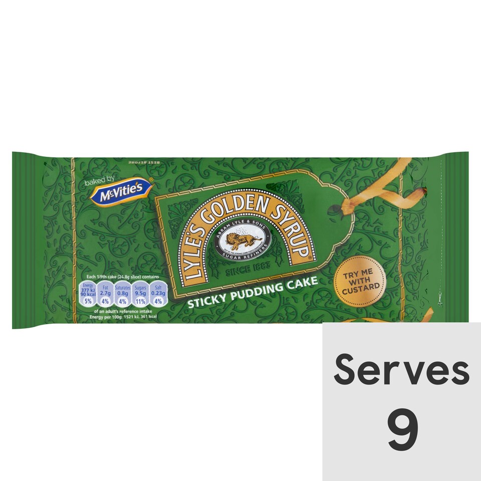 McVitie's Golden Syrup Sticky Pudding Cake 224g - Tesco Groceries